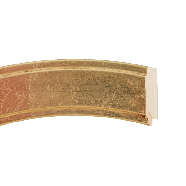 Montreal Framed Round Gold Leaf Mirror - Bed Bath & Beyond - 20507739