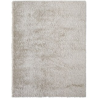 9' X 12' Ivory Shag Power Loom Stain Resistant Area Rug - 3'6" - Bed ...
