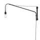 Vienna Plug-In Adjustable Swing Arm Wall Lamp in Matte Black Extendable ...