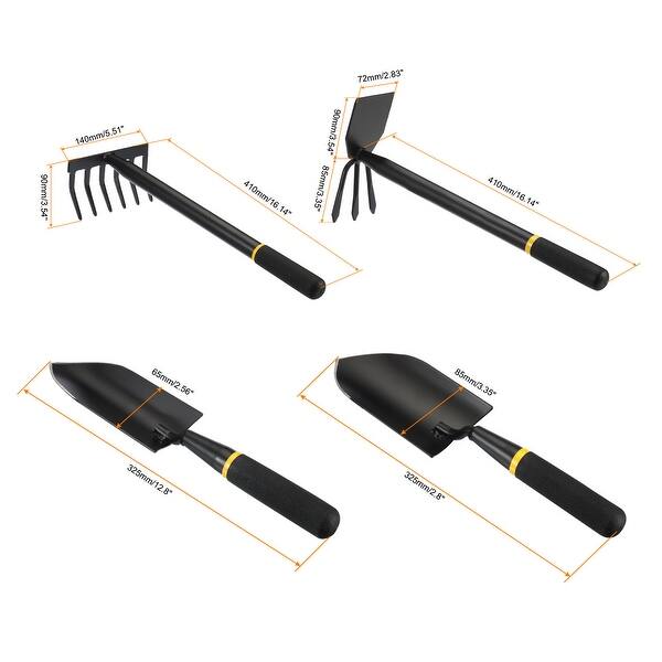 4Pcs Garden Tool Set, Hand Gardening Rake Garden Shovels Weeding ...