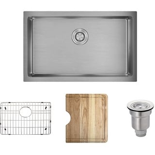 Rene by Elkay R1-1036S Rene 29" Single Basin Stainless Steel Kitchen ...