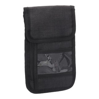 Neck Wallet Travel Pouch, RFID Blocking Waterproof Travel Pouch, Black ...