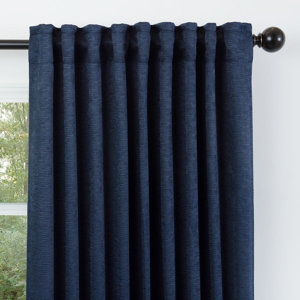 Chanasya Embossed Textured Window Curtain Panel Pair (Set of 2) - On ...