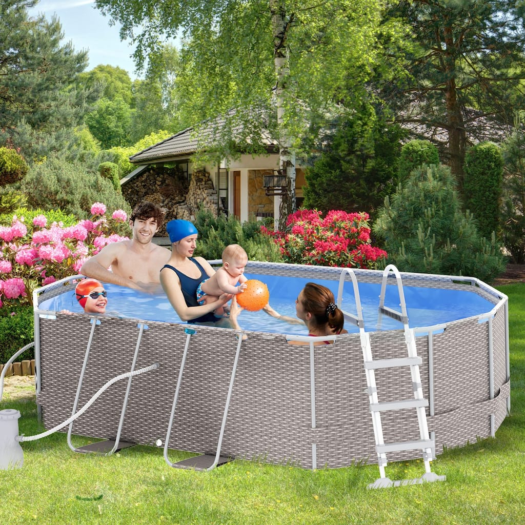 rectangular inflatable pool with pump