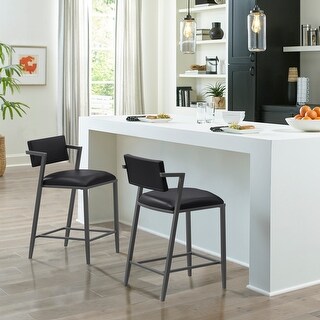 Hillsdale Furniture Yates Metal Tilt Back Counter Height Stool, Black ...