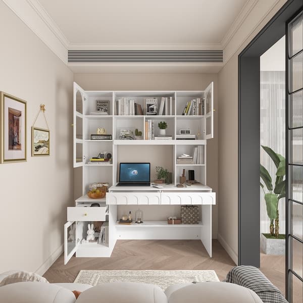 wall unit desk combo