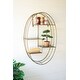 Tall Oval Wall Shelving Unit, 32-inch Height, Brass Finish - Bed Bath ...