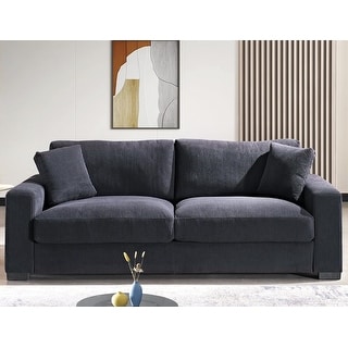 89 inch Luxe Indoor Corduroy Living Room Sofa - Bed Bath & Beyond ...
