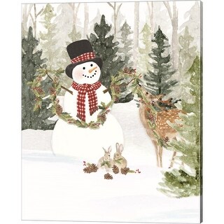 Tara Reed 'Christmas in the Woods Portrait I' Canvas Art - Bed Bath ...