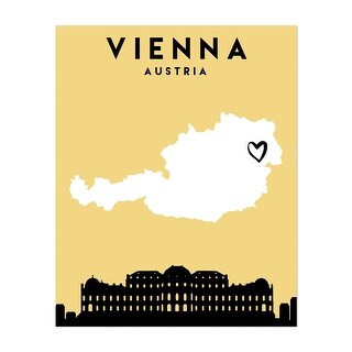 Vienna Austria Vienna Austria Heart City Map Maps Art Print/Poster ...
