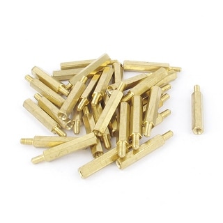 30 Pcs M3 Male Female Brass Hex Stand-Off PCB Spacer Pillar 22mm - Gold ...