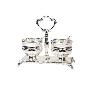 Salt Holder Double Beaded Design Silver Plated - Bed Bath & Beyond ...