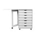 Adeptus Original Roll Cart, Solid Wood, 7 Drawer Gate Leg Roll Cart ...