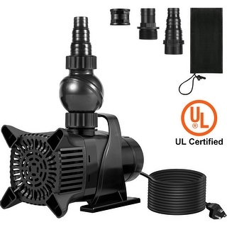 VEVOR Submersible Water Pump 5200-8000 GPH Cyclone Pond Pump with 25-26 ...
