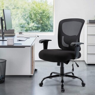 Black Mesh Task Ergonomic Office Chair - Bed Bath & Beyond - 37174340