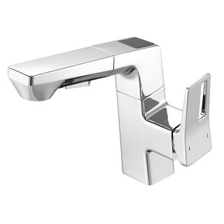 Waterfall Spout Bathroom Sink Single Handle Faucet with Pop-Up Drain ...