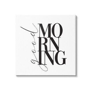 Stupell Good Morning Modern Text Canvas Wall Art, Design by Alison ...