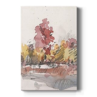 Watercolor Treeline Sketch I Premium Gallery Wrapped Canvas - Ready to ...