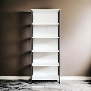 Cox Tall Modular Closet System, 5 Storage Shelves and Black Metal Frame ...