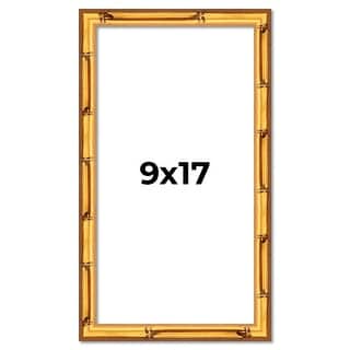 9x17 Frame Gold Bamboo Solid Wood Picture Frame | 1 Inch Moulding - Bed ...
