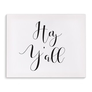 HEY Y'ALL Canvas Art By Terri Ellis - Bed Bath & Beyond - 32608325