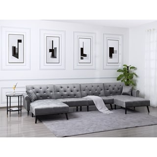 150" Symmetrical Sofa & Chaise Convertible Sofa Bed - Bed Bath & Beyond ...