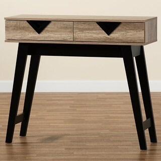 Light Brown Finished Wood 2-Drawer Console Table - 54 x 84 - Bed Bath ...