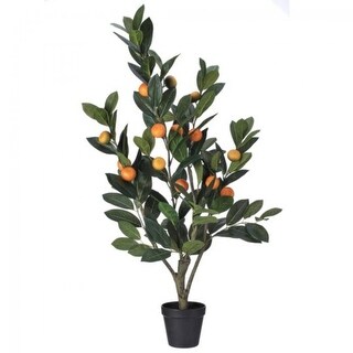 Potted Mandarin Orange Tree Faux Plants And Trees - Bed Bath & Beyond ...