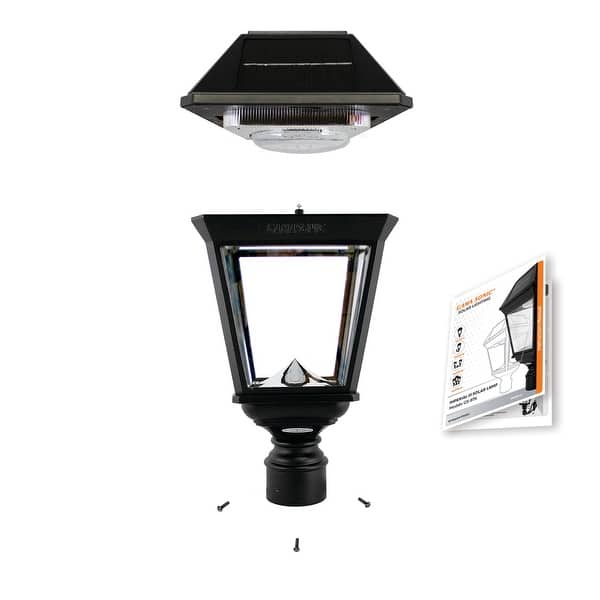 Gama Sonic Imperial III 1-Light Commercial Solar Post Light w/ 2 Color ...
