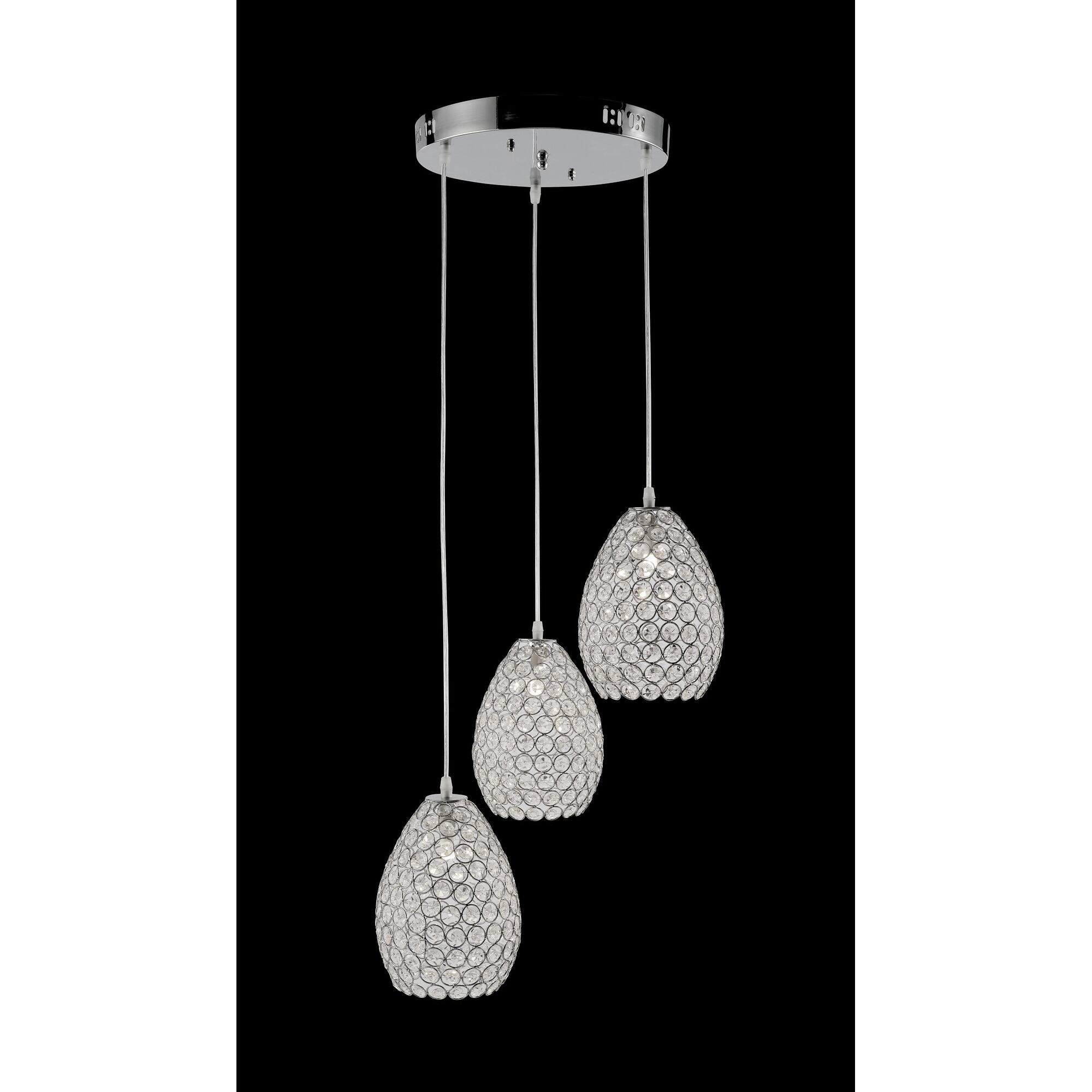 Artistry Lighting, LED Tear Drop Collection Crystal Pendant Light - 3 ...