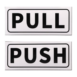 1Set Push Pull Door Sign 2"x5" Adhesive Horizontal Pull Push Sticker ...
