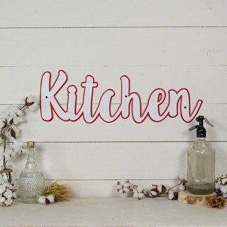 Metal Word "Kitchen" With Gloss Finish - 26.00 x 8.50 x 0.25in - Bed ...