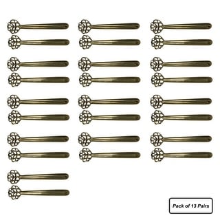 Floral Stair Carpet Runner Holder Clips Solid Cast Brass PVD Finish 5.5 ...