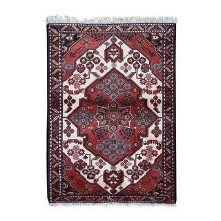 Shahbanu Rugs Raspberry Red, New Persian Moozligoon, Geometrical Flower ...