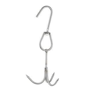 14.2" Stainless Steel Meat Hooks, 0.31" Thick Three Claws Smoker Hook ...