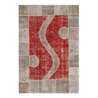 Red Turkish Patchwork Rug - 6' X 9' - 6'2'' x 9' - Bed Bath & Beyond ...