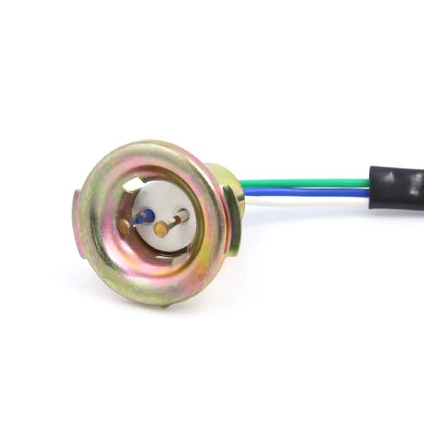 2Pcs Bronze Tone Metal 3-Wire Motorcycle Headlight Socket Plug for ...