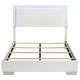 Felicity Wood LED Panel Bed White High Gloss - Bed Bath & Beyond - 12379047