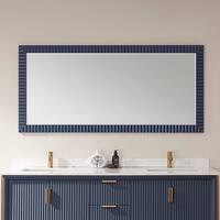 Savona 68" Bathroom/Vanity Wave framed Wall Mirror in Royal Blue - 68 ...