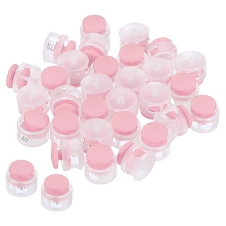Cord Locks, 30 Pack Round Spring Toggle Stopper, Clear Pink - Clear ...