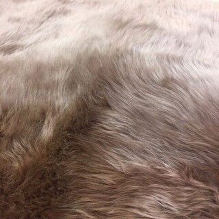 Dynasty Natural 6-Pelt Luxury Long Wool Sheepskin Shag Rug - Bed Bath ...