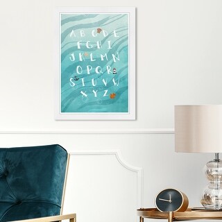 Wynwood Studio 'Coastal Alphabet' Typography and Quotes Wall Art Framed ...