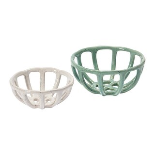 S/2 Stoneware Baskets w Reactive Glaze - On Sale - Bed Bath & Beyond ...