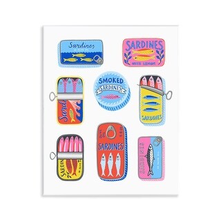 Stupell Bright & Pastel Sardine Tins Wall Plaque Art Design By Bex ...