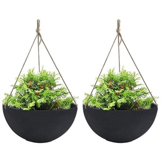 Large Hanging Planters - 13 Inch Flower Pots Outdoor Indoor - Bed Bath ...