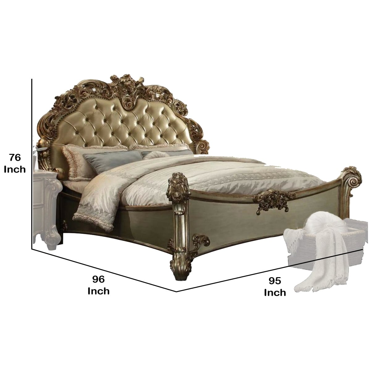 baroque bed frame queen