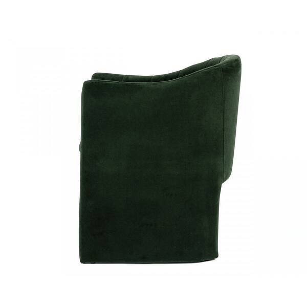 Dark Green Velvet Modern Curvilinear Dining Chair - Bed Bath & Beyond ...