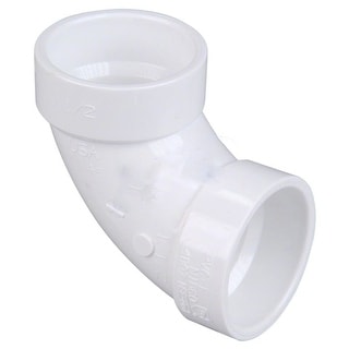 3 in. White Plastic PVC 90 Elbow - Bed Bath & Beyond - 39110495