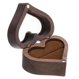 Wooden Ring Boxes, Heart Shaped Ring Boxes - 56x60x35mm - Bed Bath ...