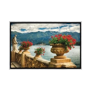 iCanvas "Balustrade With Lake View, Villa Balbienello, Lenno, Lake Como ...